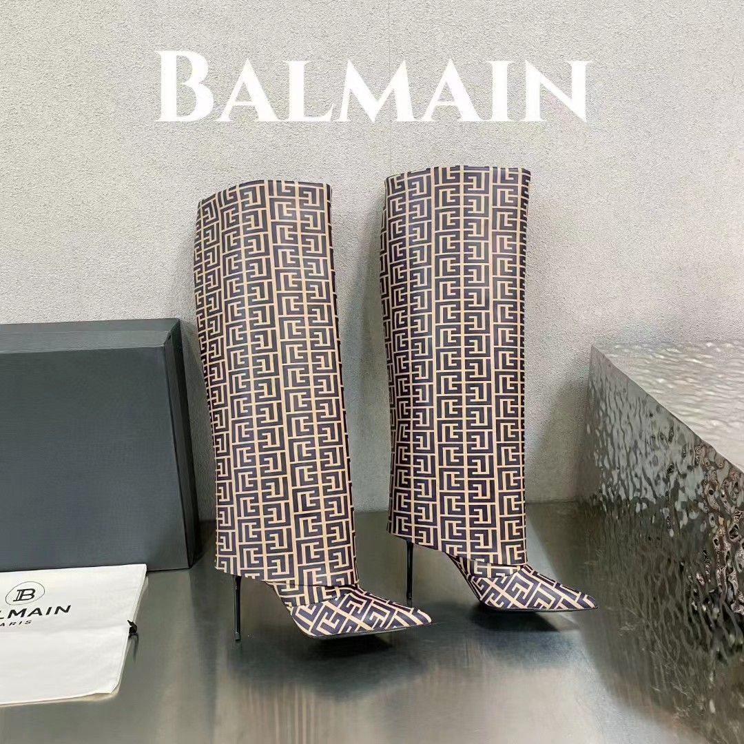 Balmain Tall Monogram Boot - GlamGems Boutique